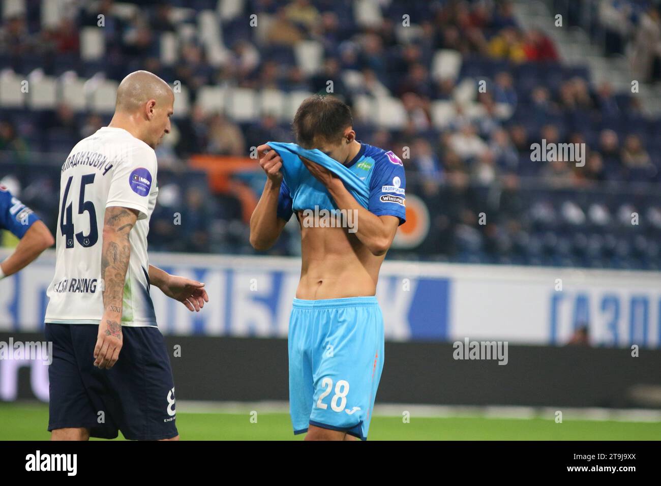 Saint Petersburg, Russia. 25th Nov, 2023. Nuraly Alip (28) of Zenit ...