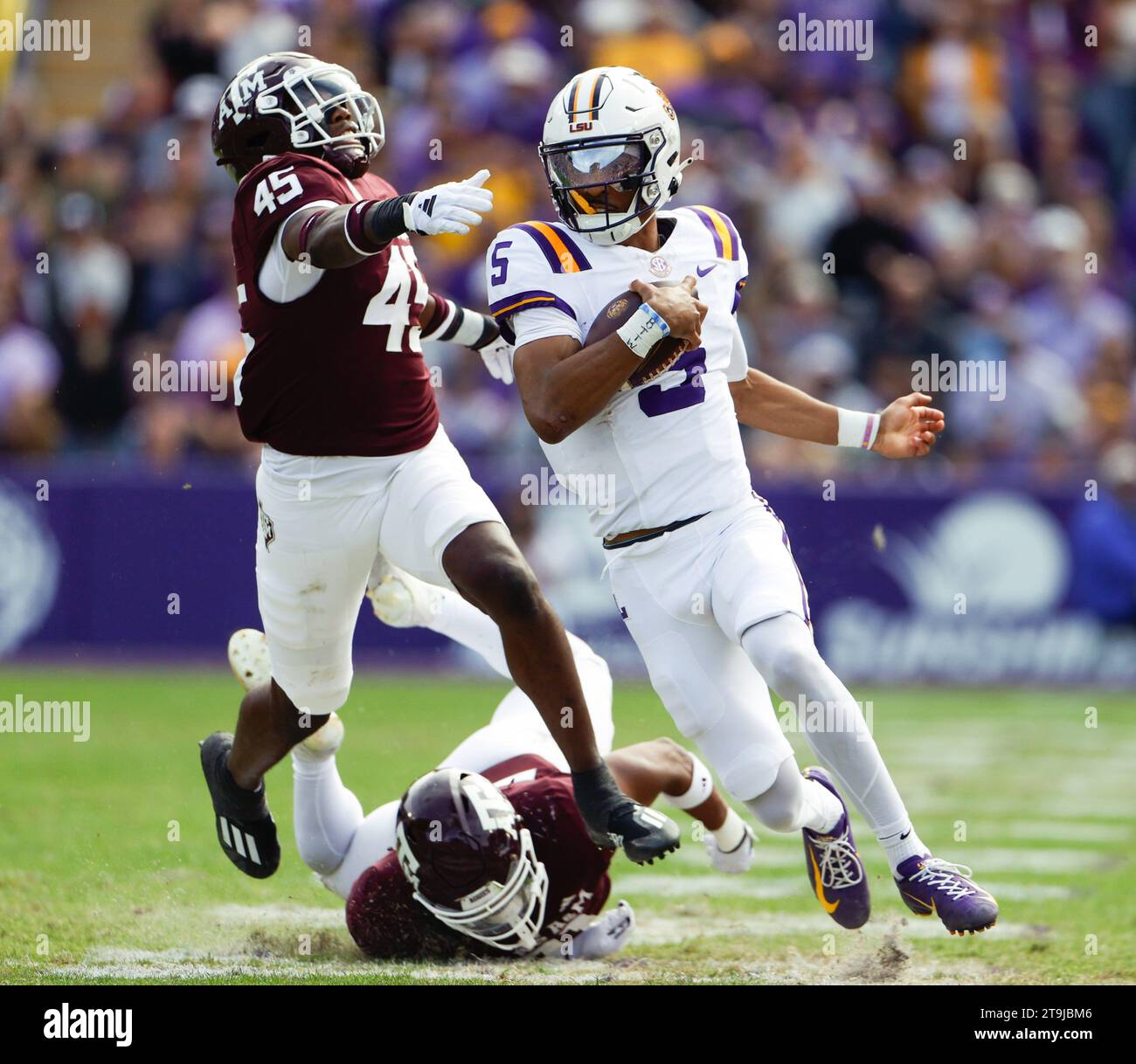 Jayden daniels lsu hi-res stock photography and images - Alamy