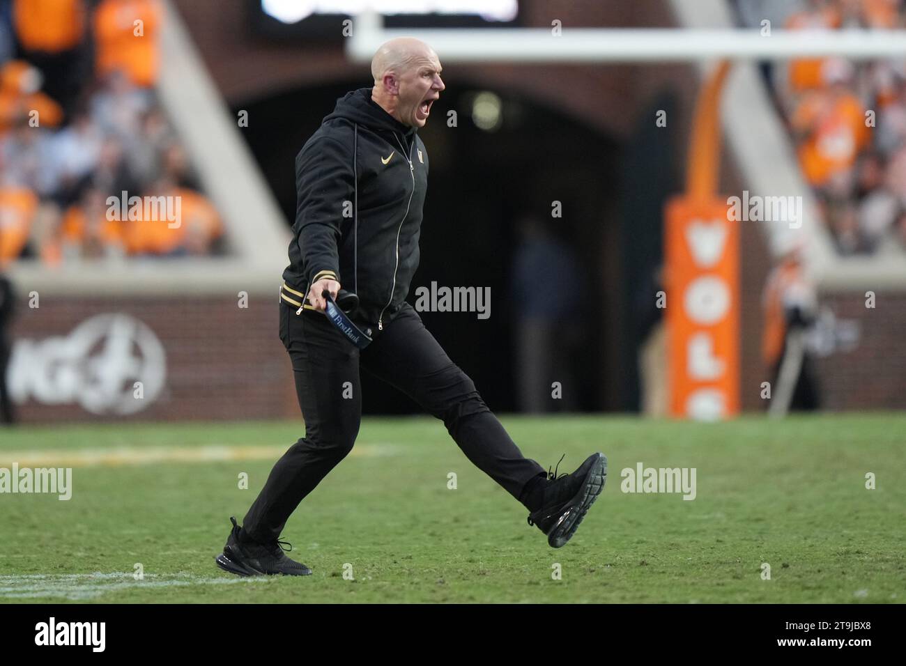 November 25, 2023: head coach Clark Lea of the Vanderbilt Commodores ...