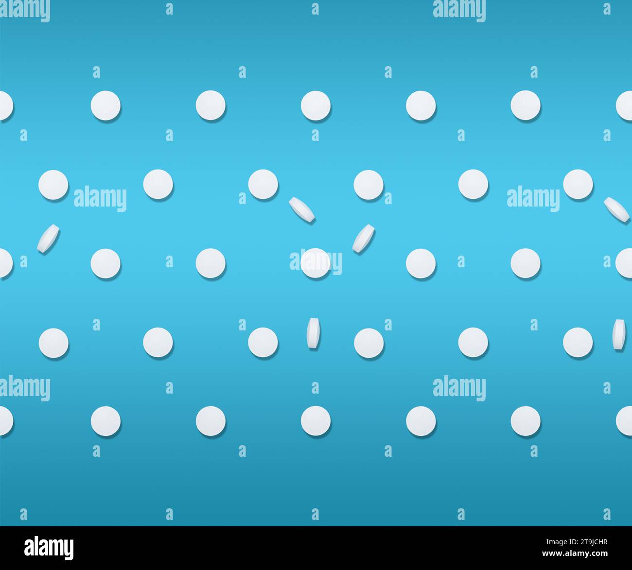 White pills as seamless pattern on soft light blue gradient background ...