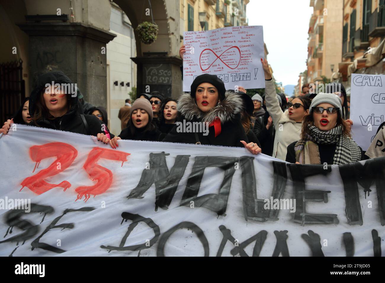 November 25, 2023, Cava dei Tirreni, Salerno, Italy: On the ...