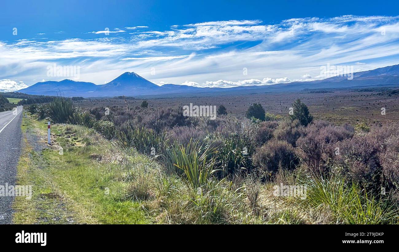 The volcanic terrain of the National Park in the western side of the ...