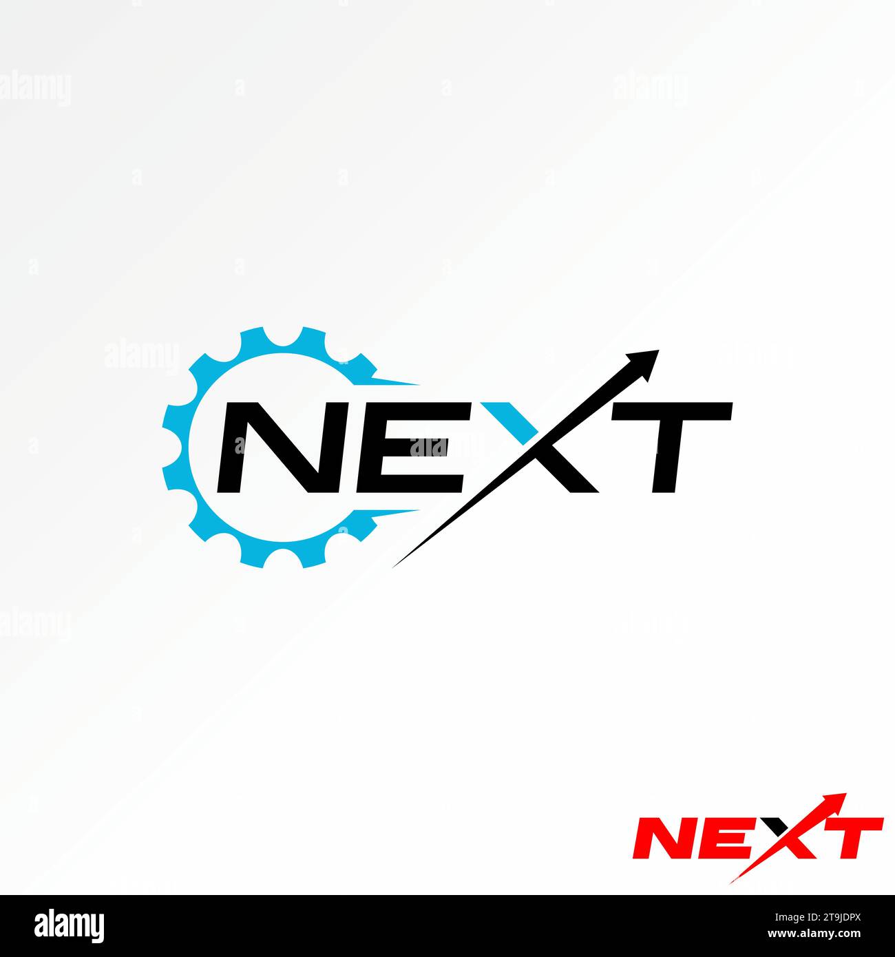 Logo design graphic concept creative premium abstract vector stock unique letter word NEXT font ...