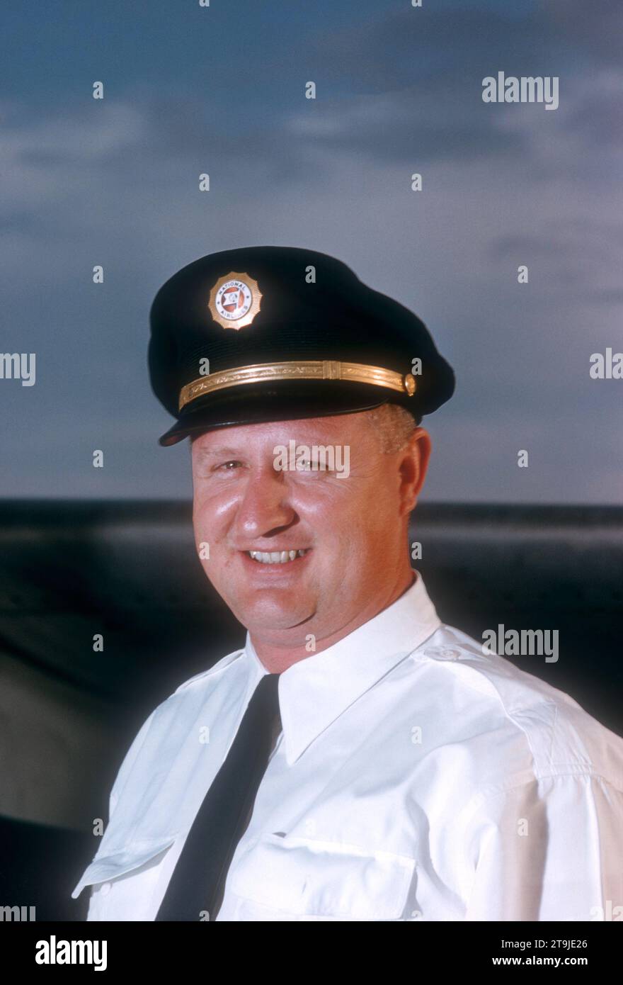 MIAMI, FL - 1958: An unidentified pilot for National Airlines poses for ...