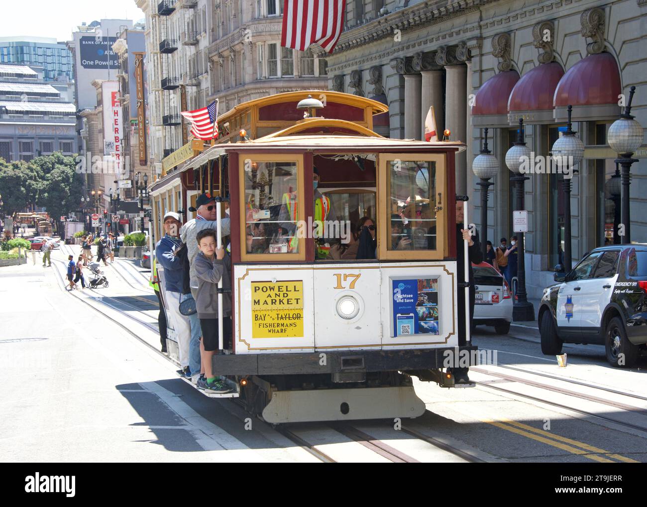 San Francisco, CA - July 17, 2022: Historic iconic trolley cars at ...