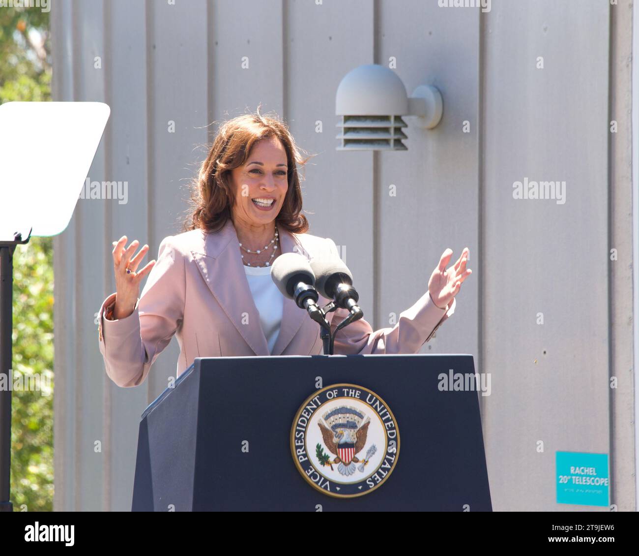 Oakland, CA - August 12, 2022: Vice President Kamala Harris speaking at ...