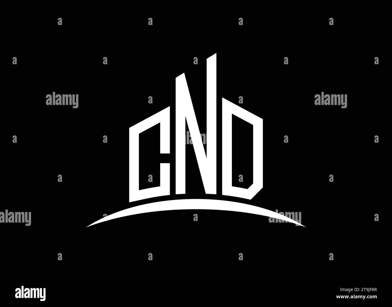 Letter CND building vector monogram logo design template. Building ...