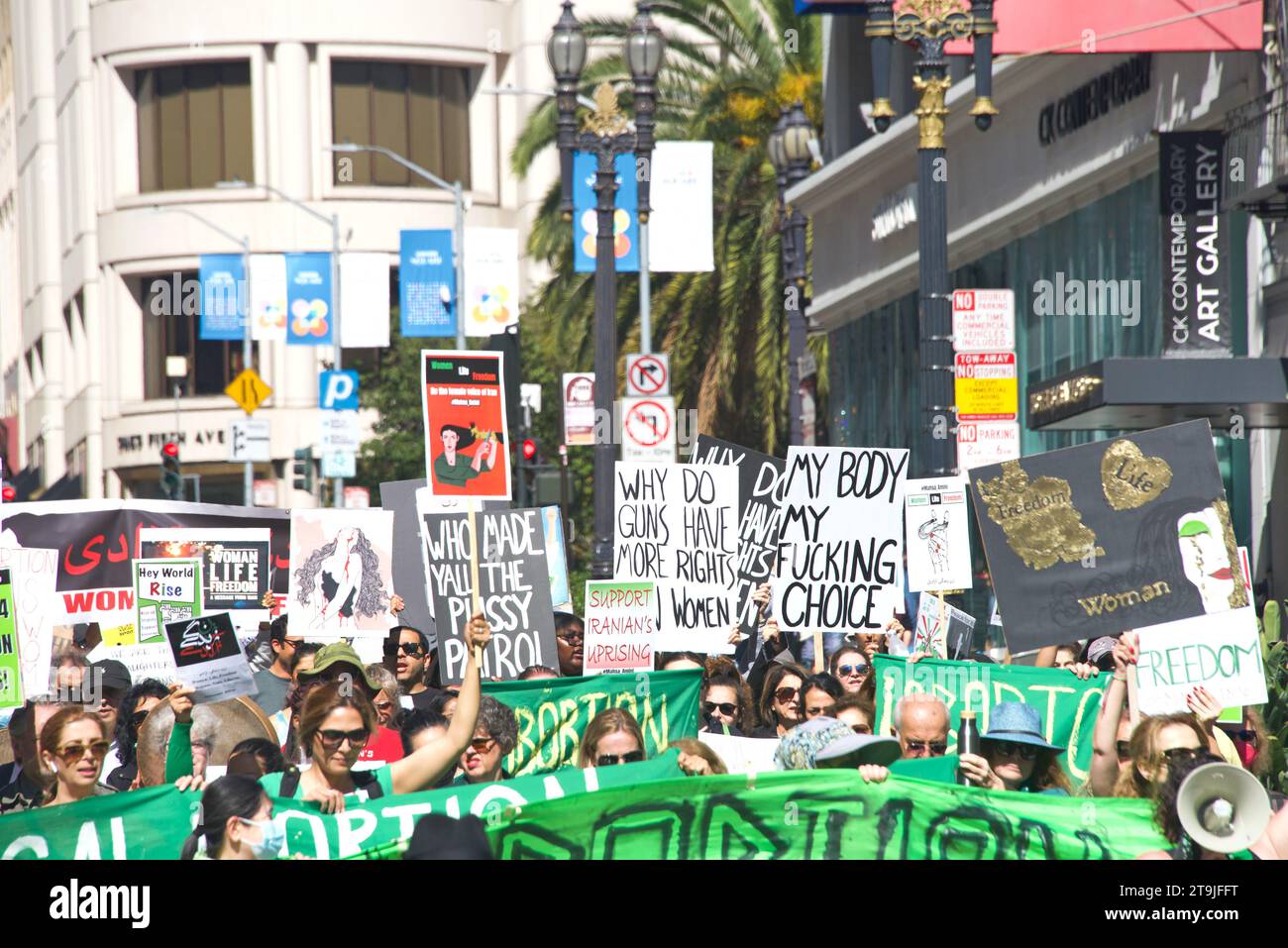 San Francisco, CA - Oct 8, 2022: Participants in Rise up for Abortion ...