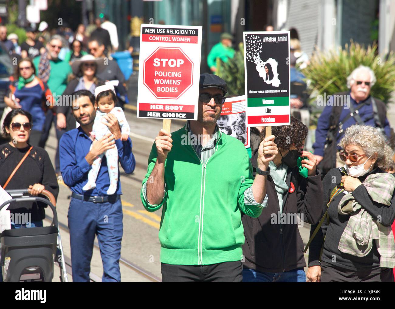 San Francisco, CA - Oct 8, 2022: Participants in Rise up for Abortion ...