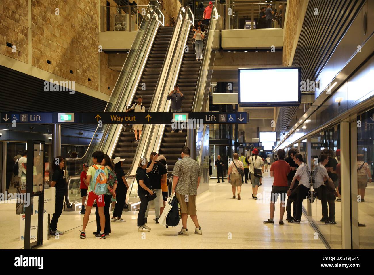 Sydney, Australia. 26th November 2023. Barangaroo Metro Station was ...