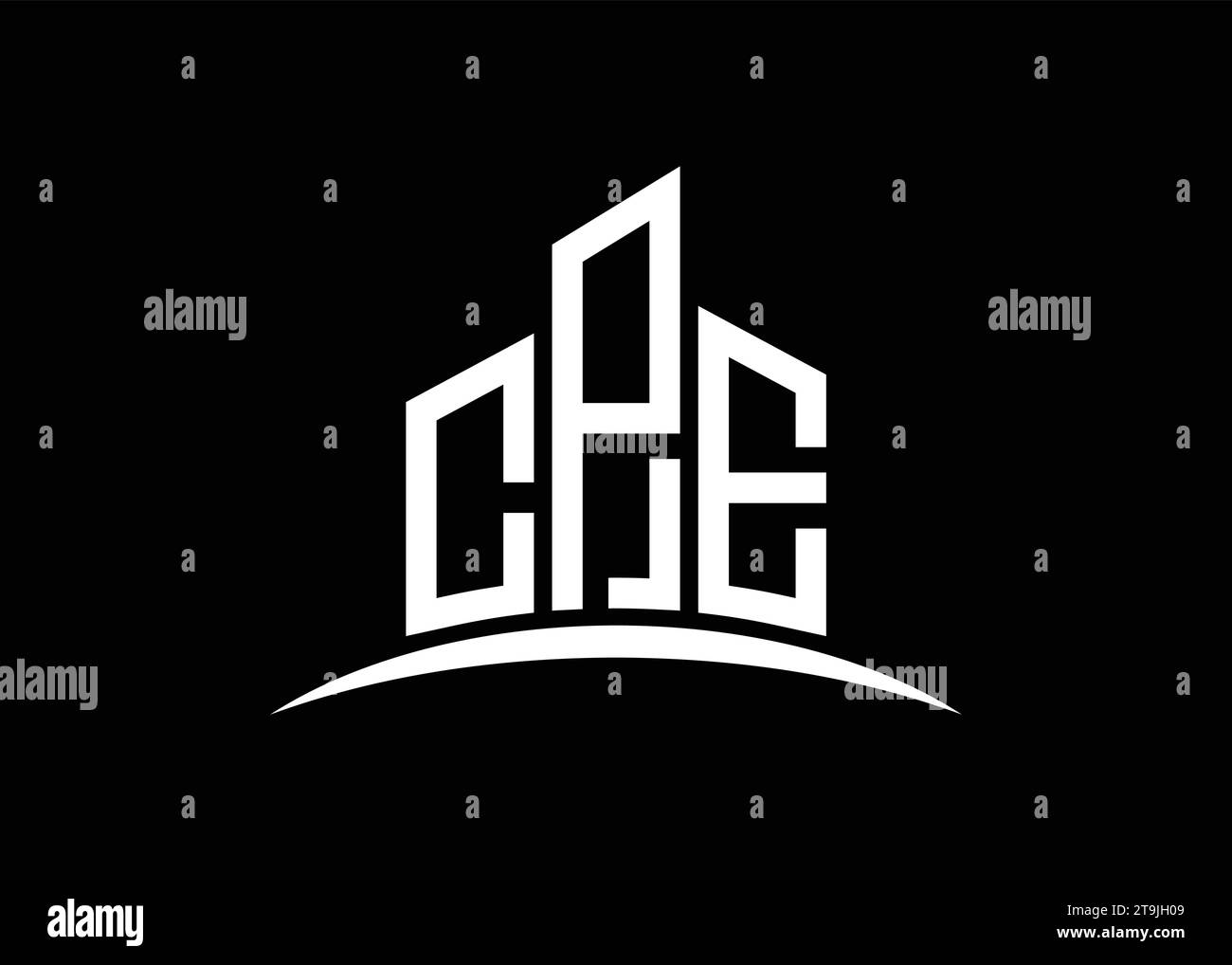 Letter CPE building vector monogram logo design template. Building ...