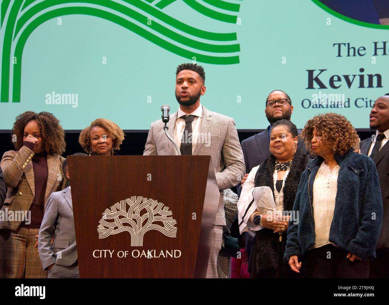 Oakland, CA - Jan 9, 2023: Oakland Council member Kevin Jenkins ...