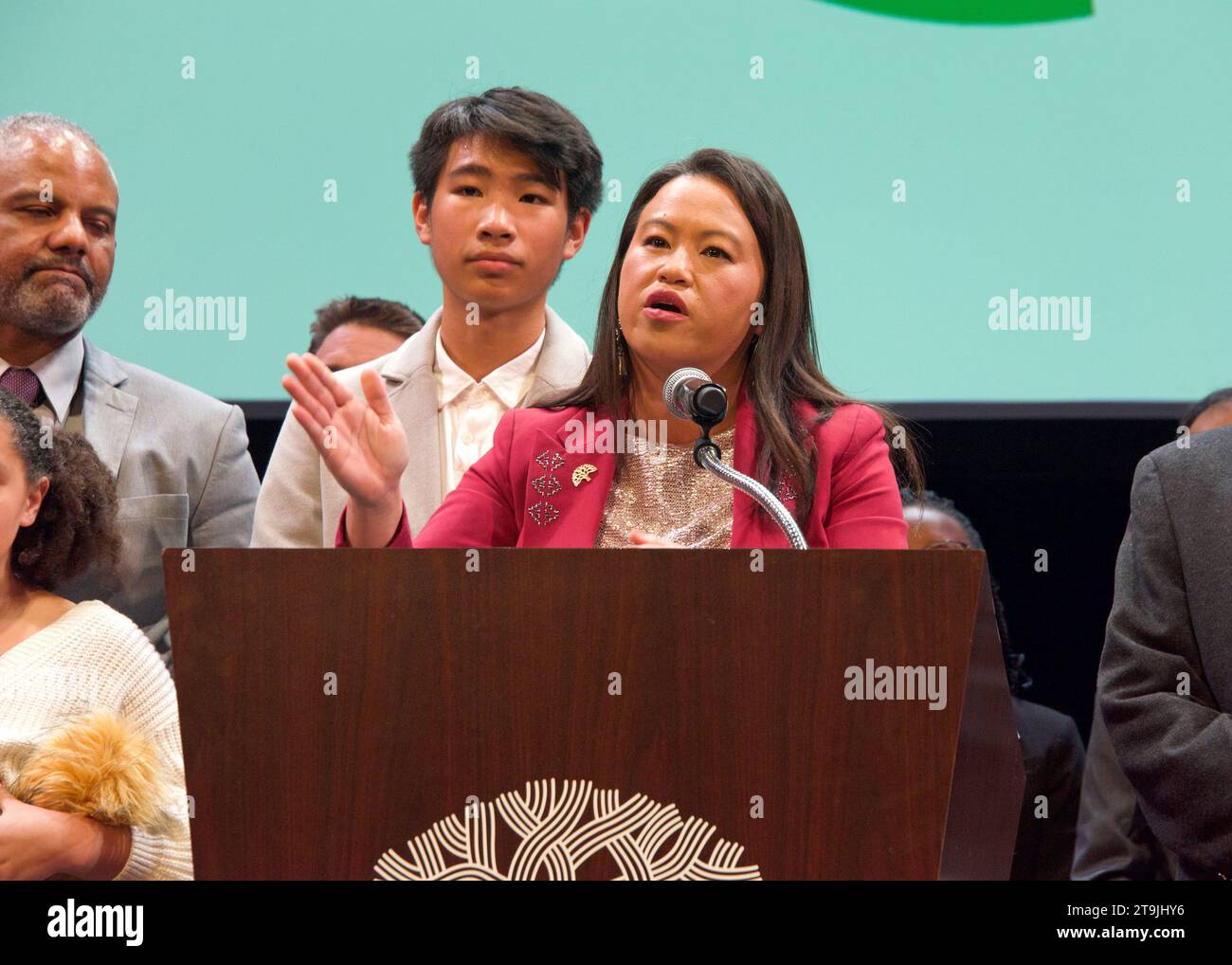 Oakland, CA - Jan 9, 2023: Newly Inaugurated Oakland Mayor Sheng Thao ...