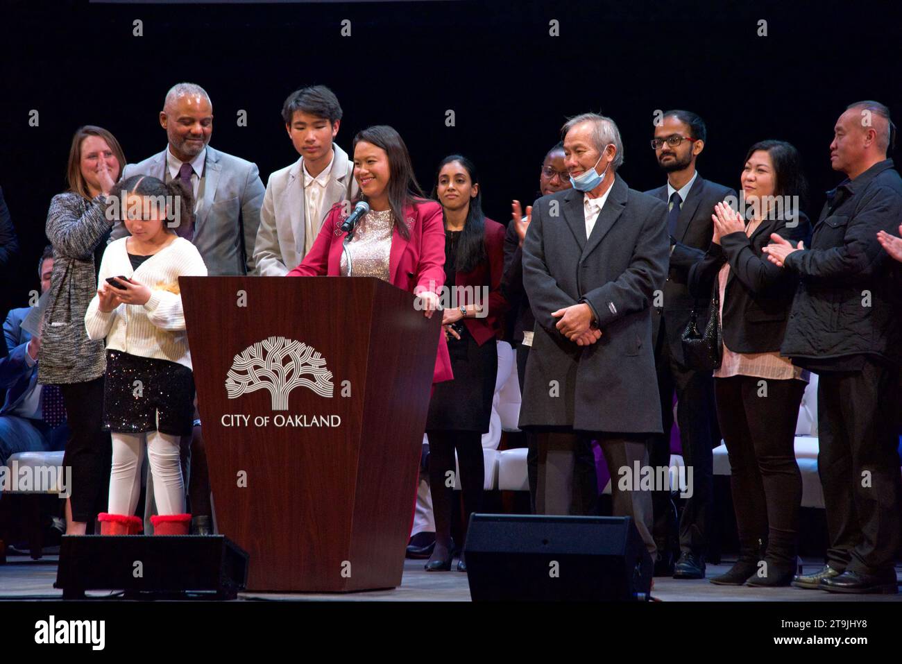 Oakland, CA - Jan 9, 2023: Newly Inaugurated Oakland Mayor Sheng Thao ...