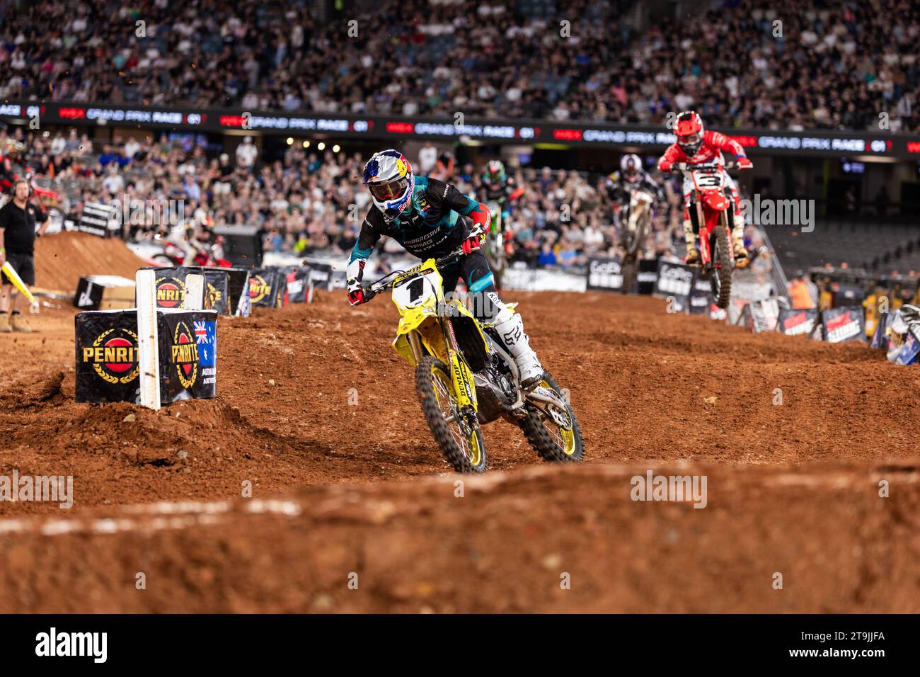 Melbourne, Australia, 25 November, 2023. Ken Roczen of Germany on the ...