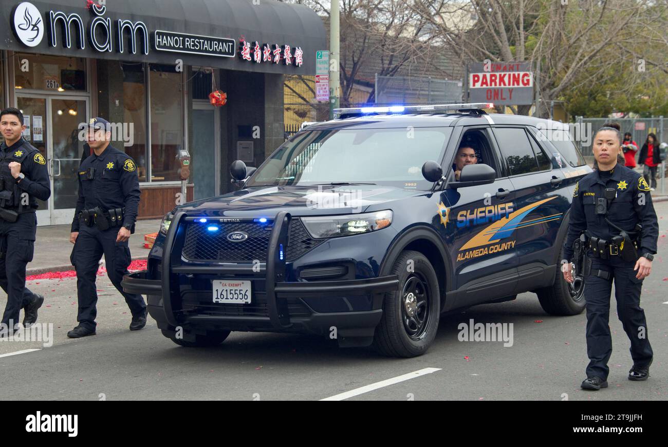 Oakland, CA - Jan 29, 2023: Participants in the first annual Lunar New ...