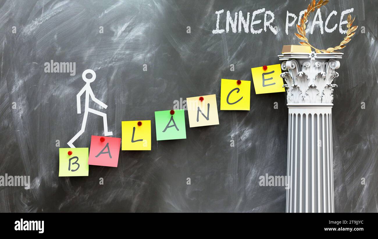 Balance leads to Inner peace - a metaphor showing how balance makes the ...