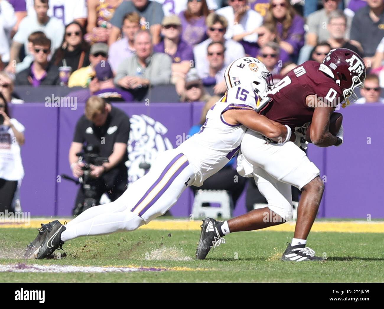 Baton Rouge, USA. 25th Nov, 2023. LSU Tigers safety Sage Ryan (15 ...