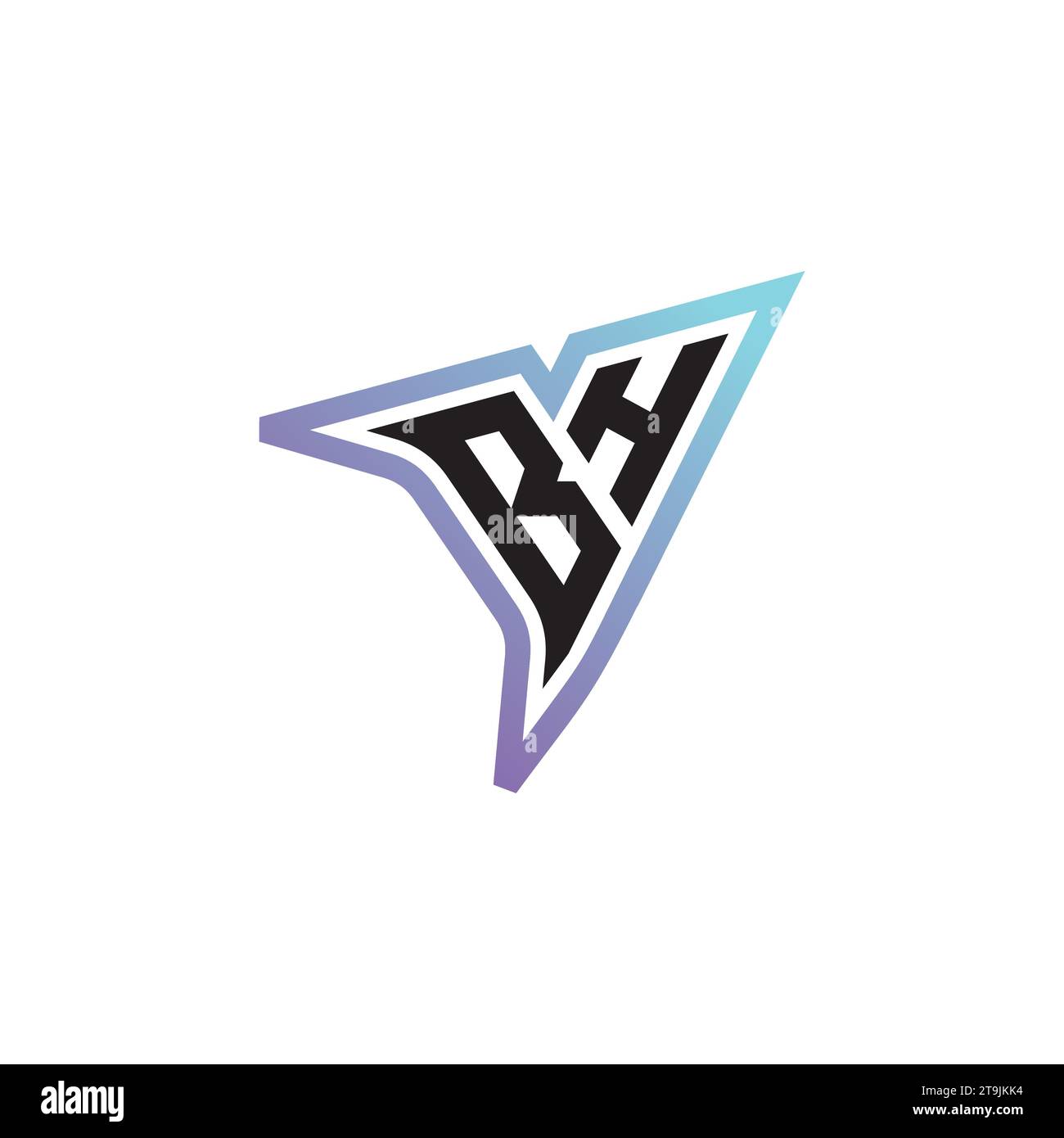 BH letter combination cool logo esport or gaming initial logo as a ...