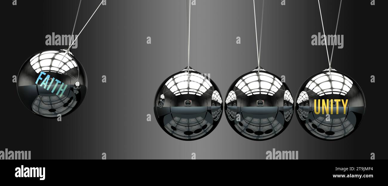 Faith gives unity a cause and effect relationship hi-res stock ...