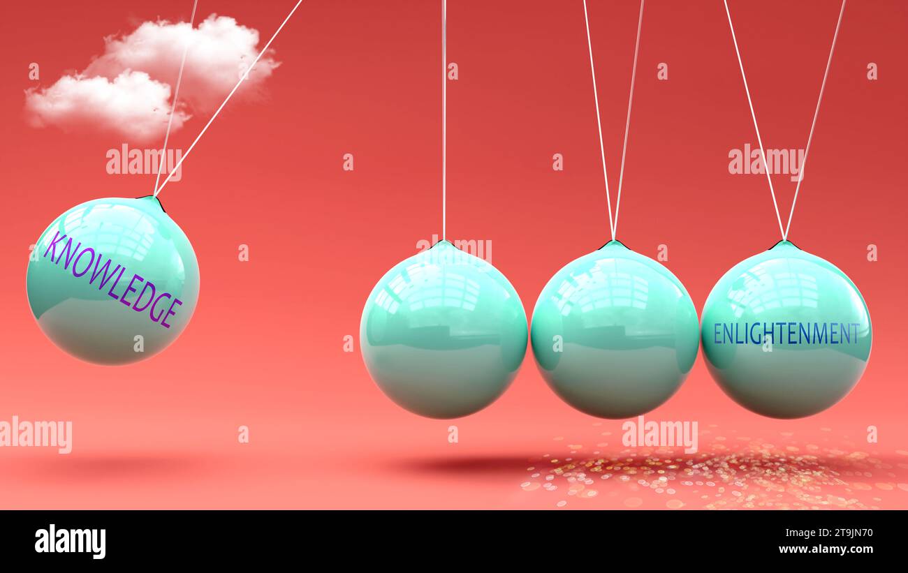 Knowledge leads to Enlightenment. A metaphor in which Knowledge gives ...