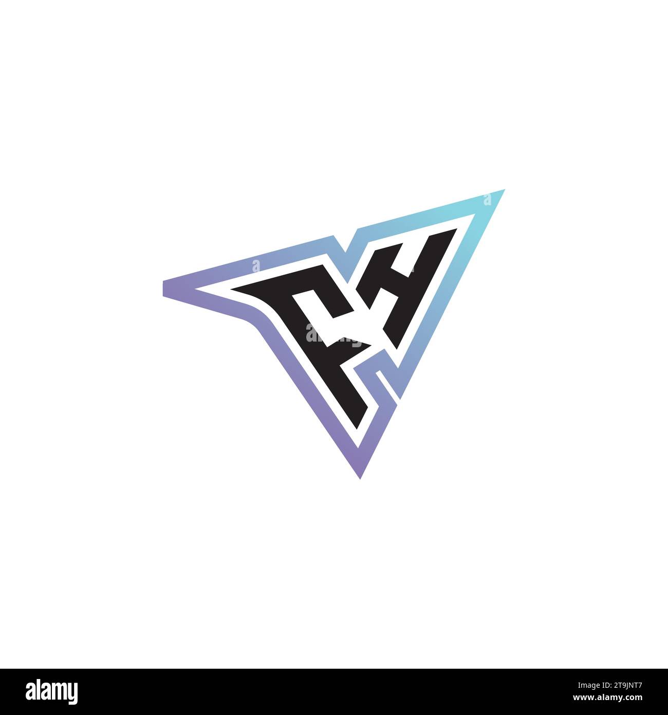 FH letter combination cool logo esport or gaming initial logo as a ...