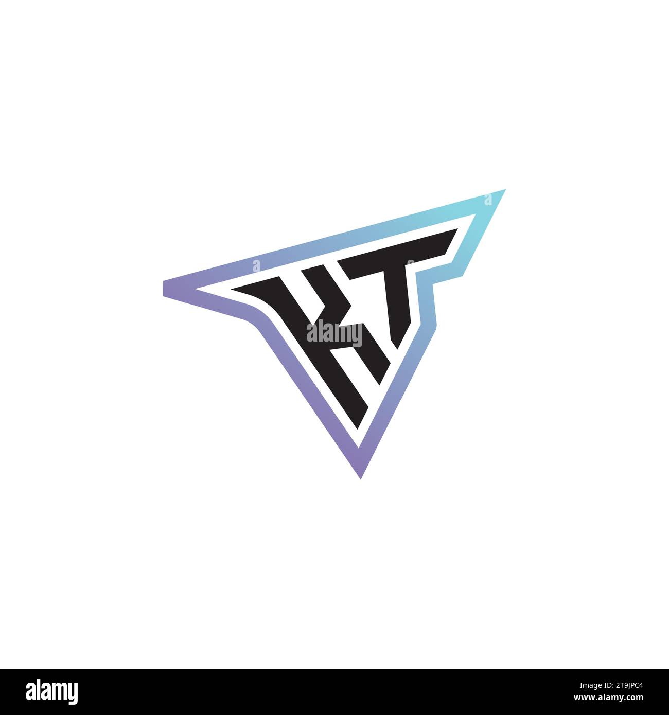 KT letter combination cool logo esport or gaming initial logo as a ...