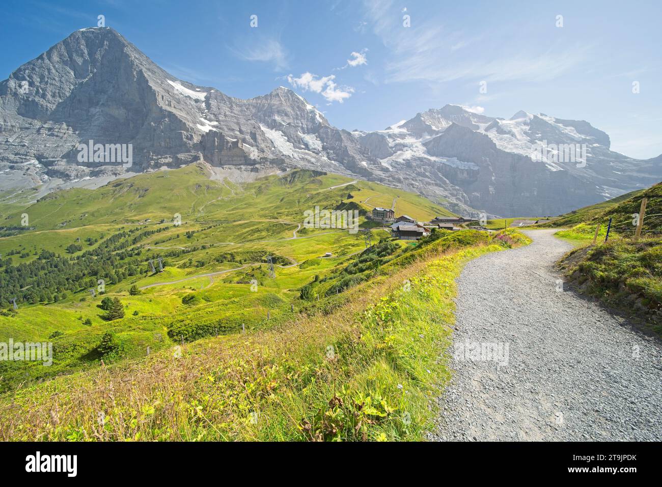 The Bernese Oberland in Switzerland, landscape from the “Kleine ...