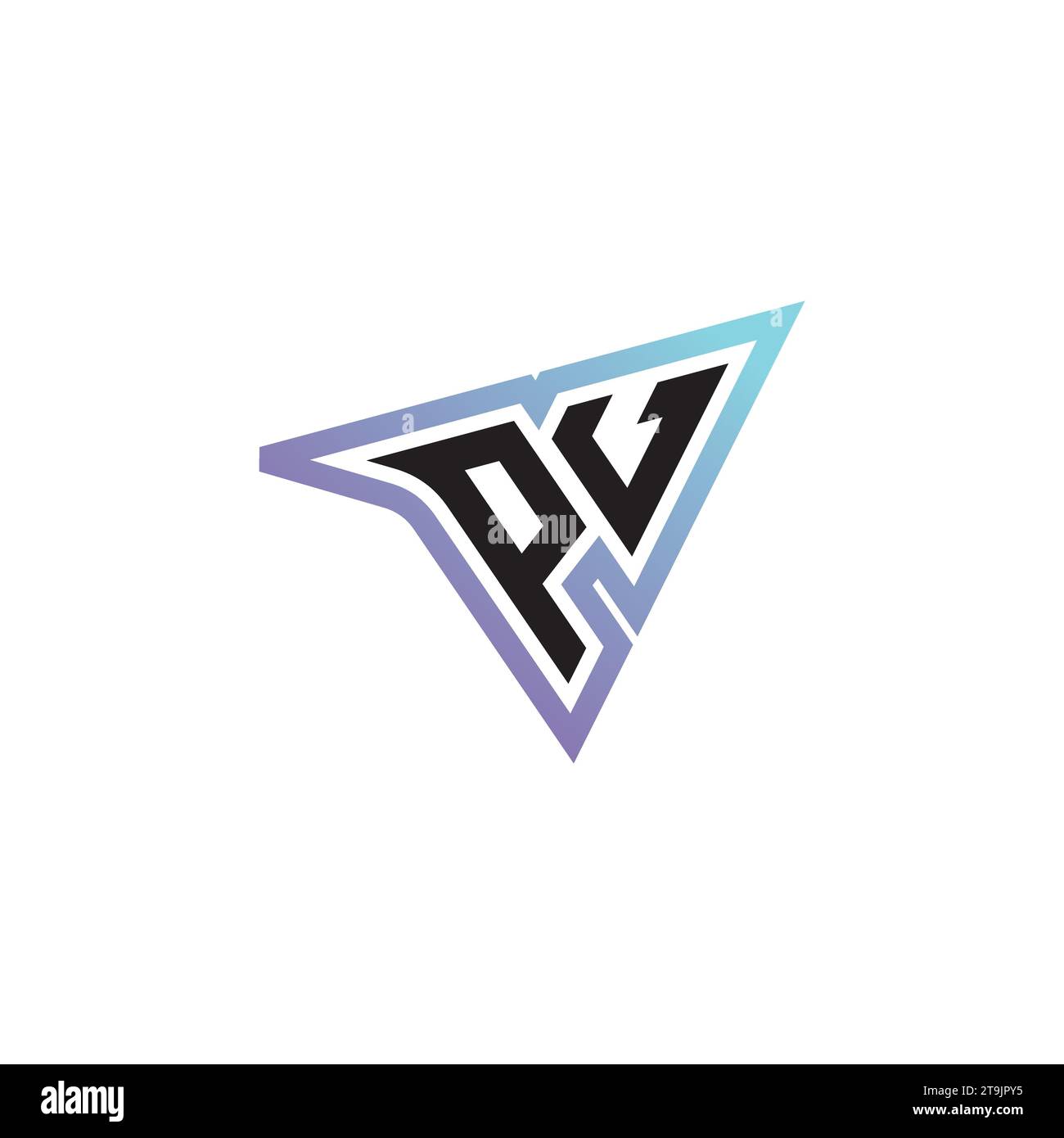 Pv minimal logo design Stock Vector Images - Alamy