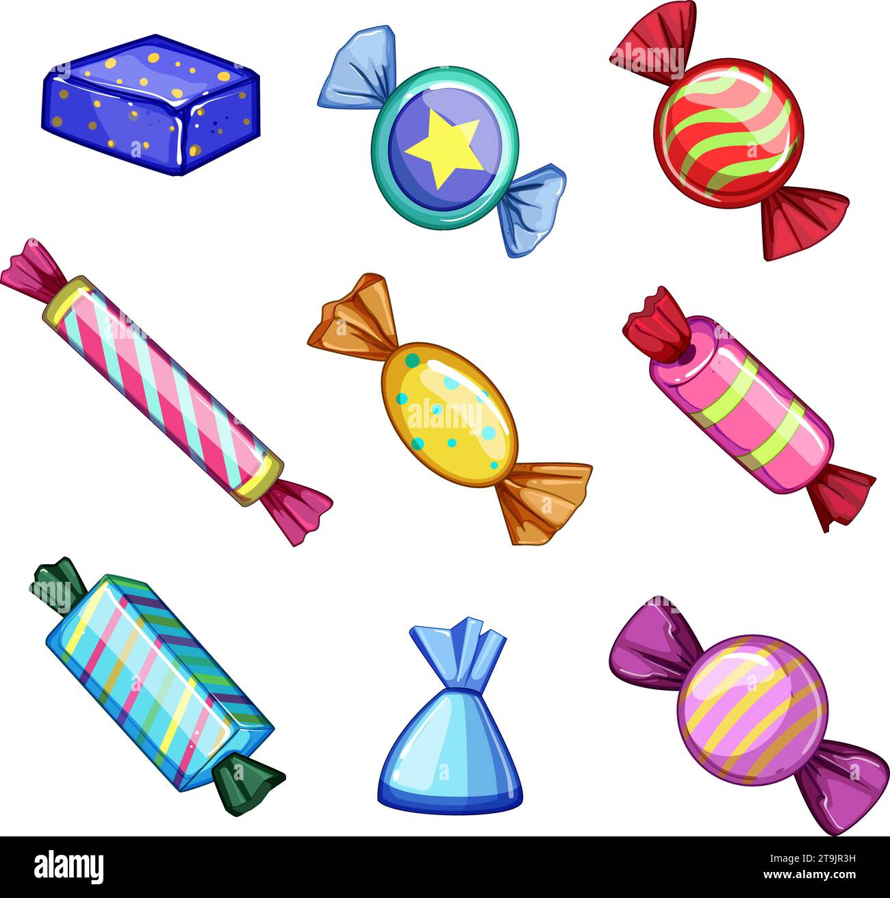 candy set cartoon vector illustration Stock Vector Image & Art - Alamy