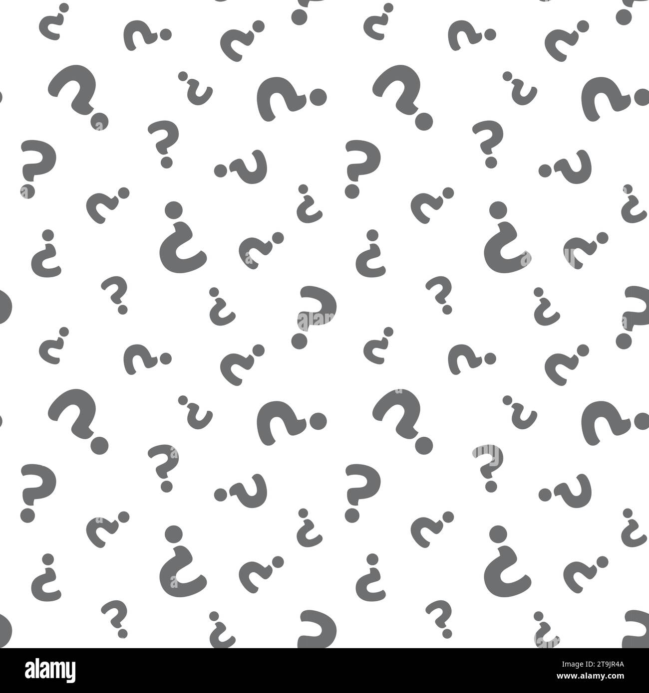 Question mark seamless pattern design. Vector black and white ...