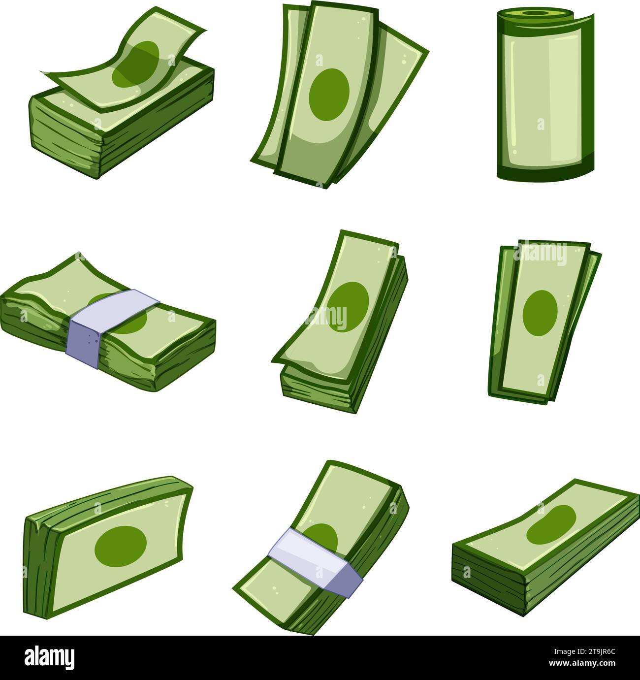 cash stack set cartoon vector illustration Stock Vector Image & Art - Alamy