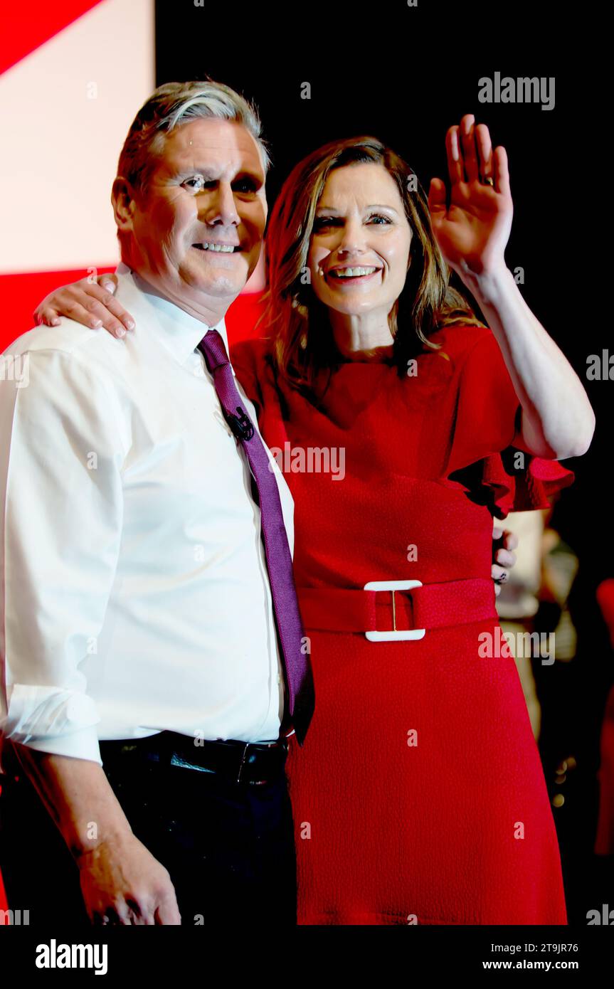 Keir Starmer, Leader of Labour party and Lady Victoria Starmer at the ...