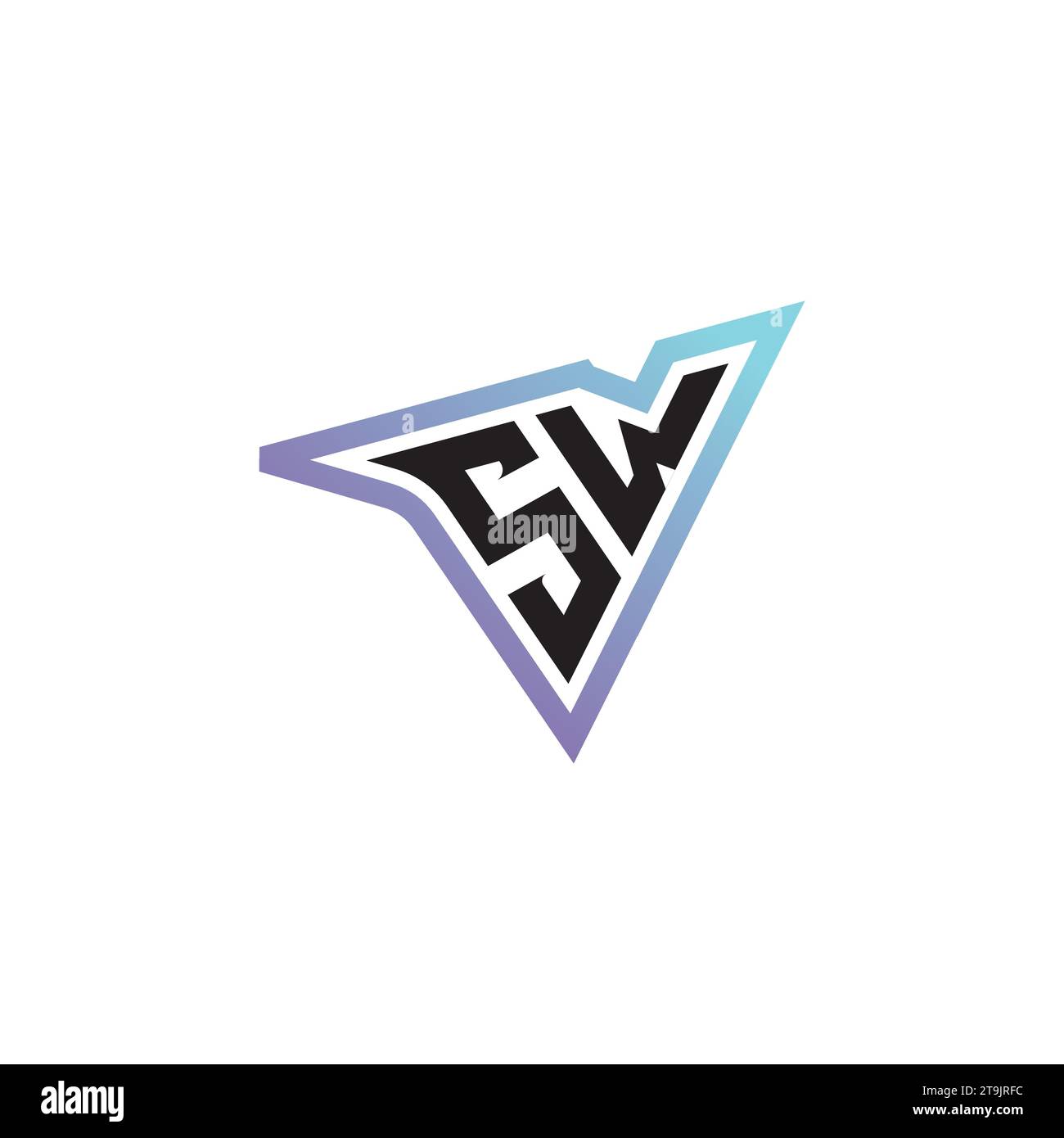 SW letter combination cool logo esport or gaming initial logo as a ...
