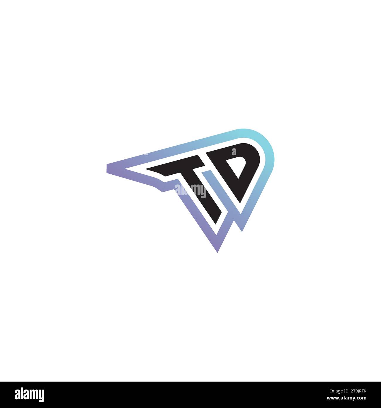 TD letter combination cool logo esport or gaming initial logo as a ...