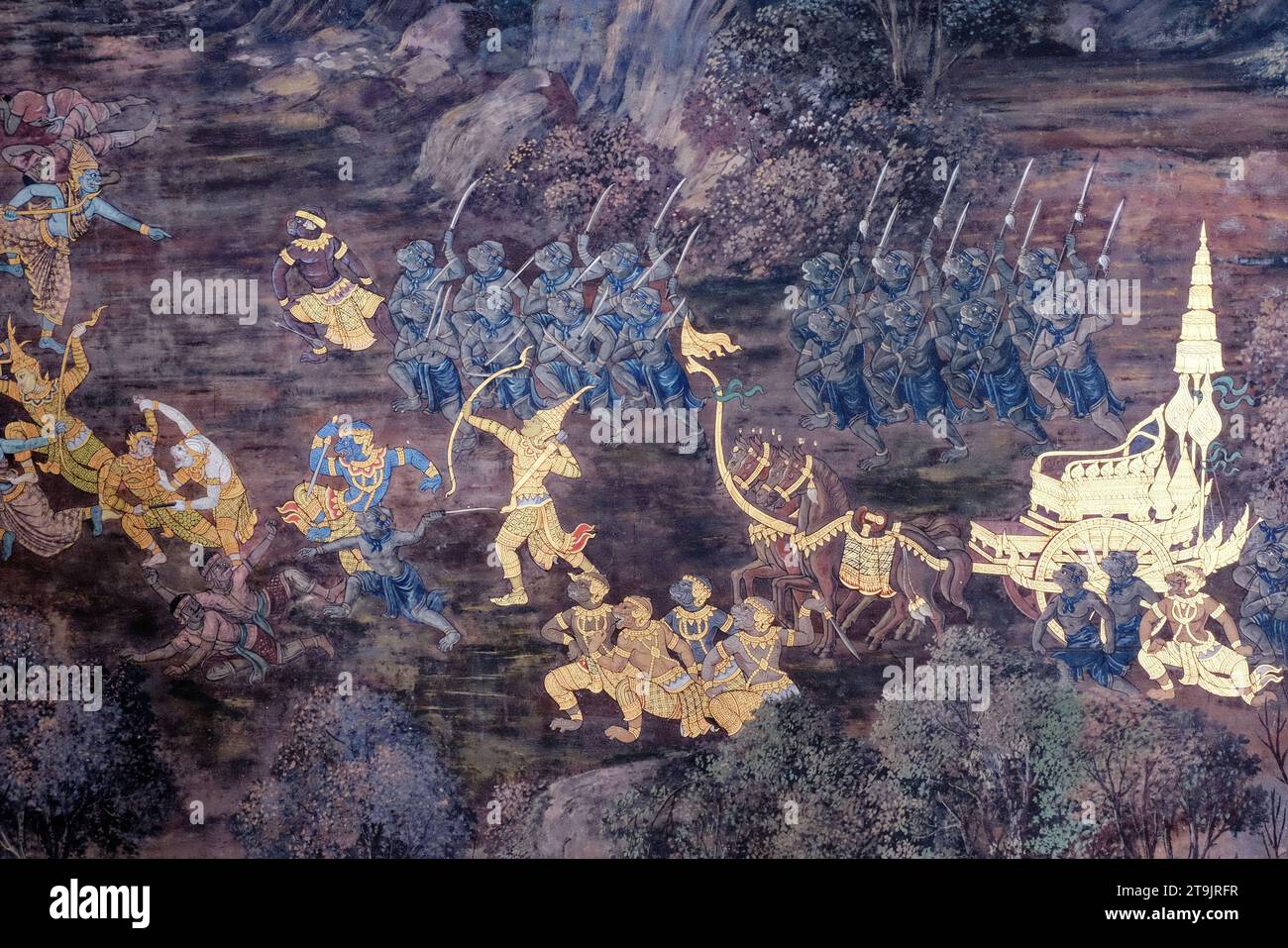 Traditional thai painting battle scene hi-res stock photography and ...