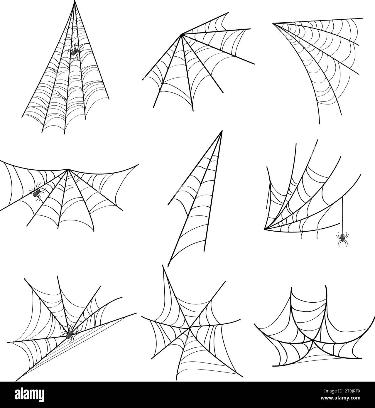 cobweb set cartoon vector illustration Stock Vector Image & Art - Alamy