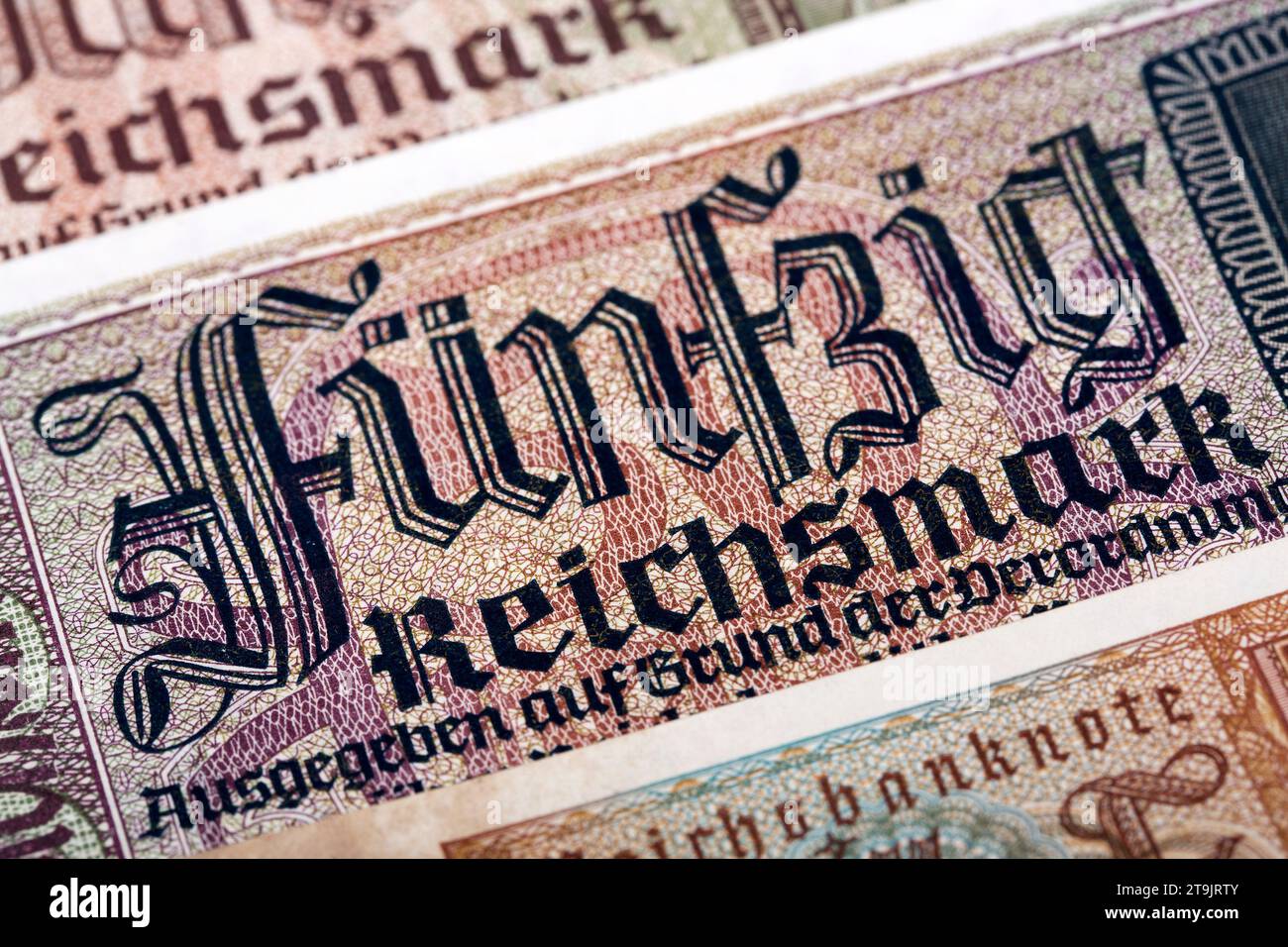 Old German money - Reichsmark a business background Stock Photo - Alamy