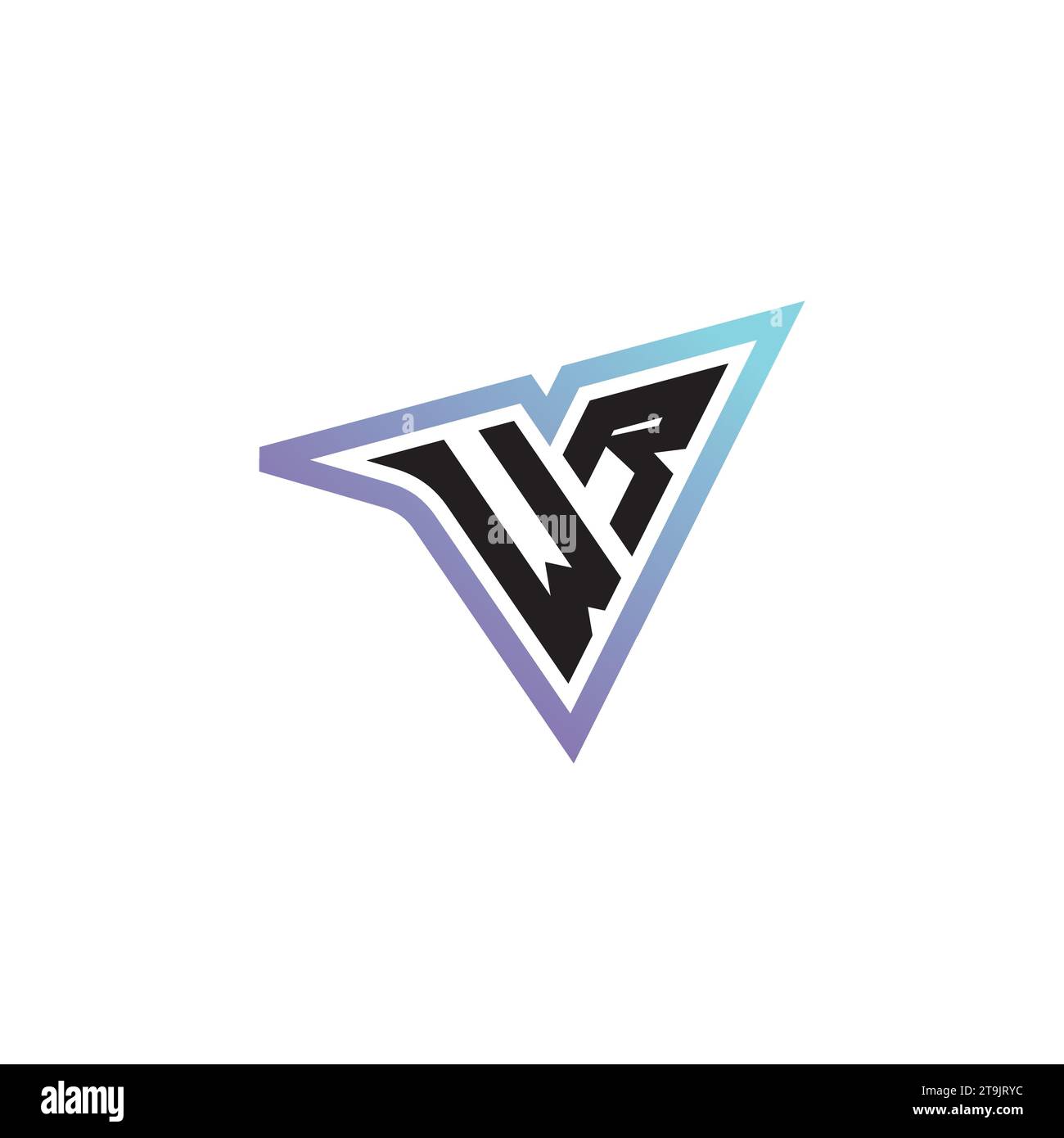 WR letter combination cool logo esport or gaming initial logo as a ...