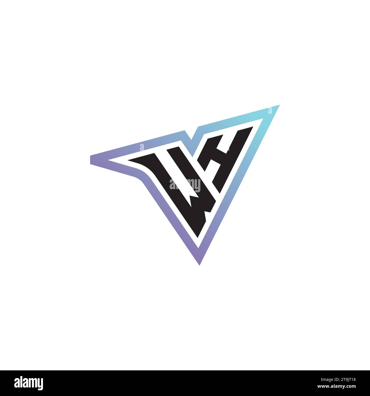 Wh letter design hi-res stock photography and images - Alamy