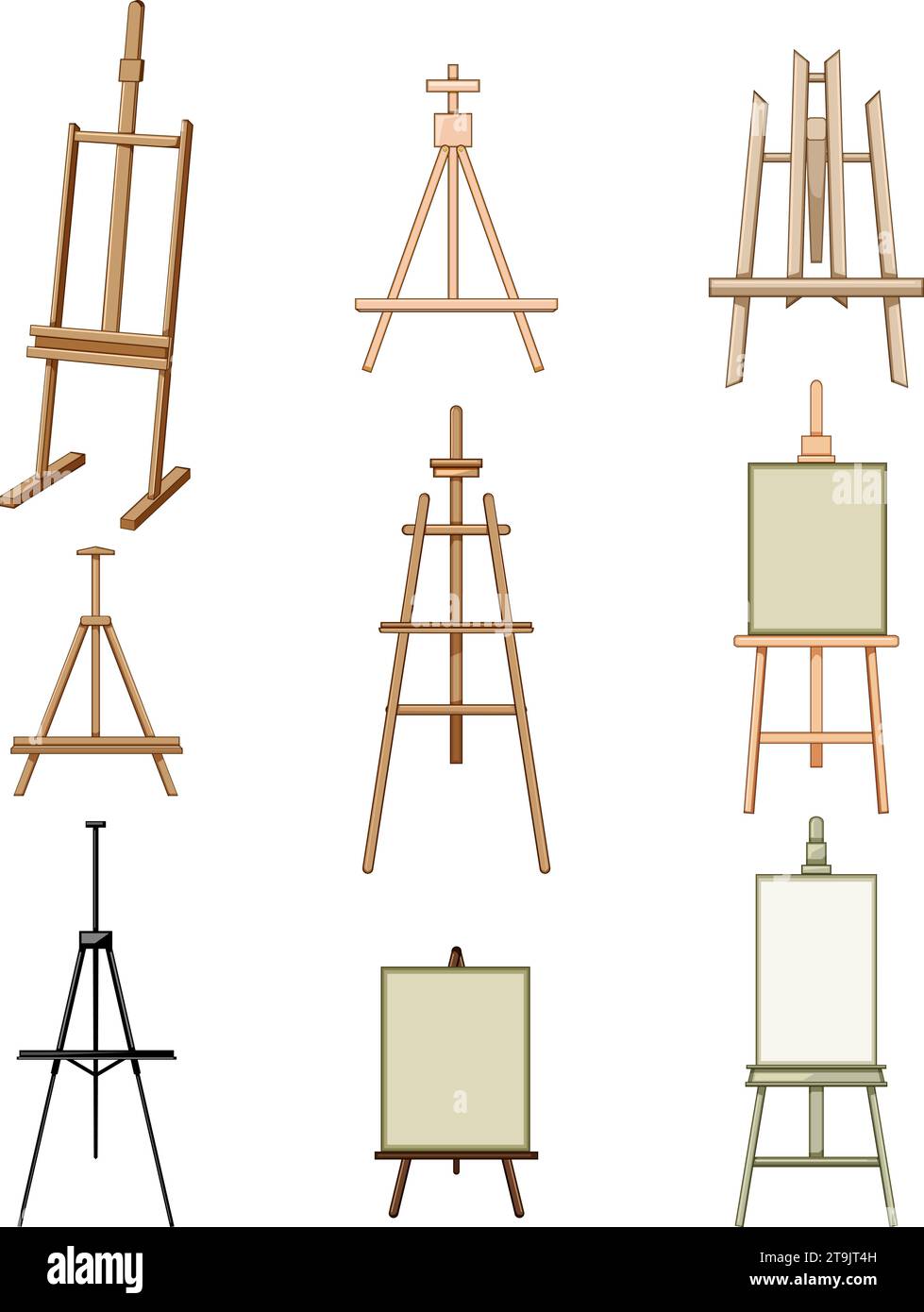 easel set cartoon vector illustration Stock Vector Image & Art - Alamy