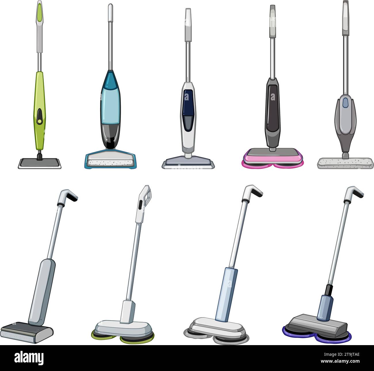 electric mop set cartoon vector illustration Stock Vector Image & Art ...