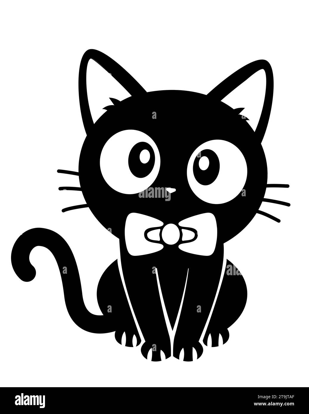 Cute cat illustrator on white background Stock Vector Image & Art - Alamy