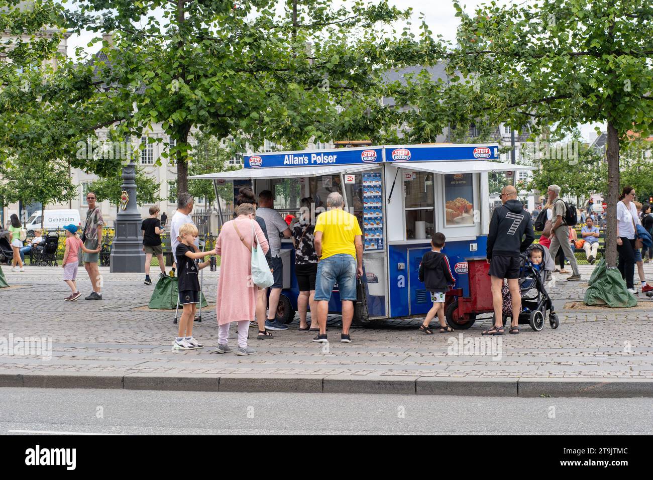 Traditional Hot Dog Stall in Copenhagen, Denmark Stock Photo - Alamy