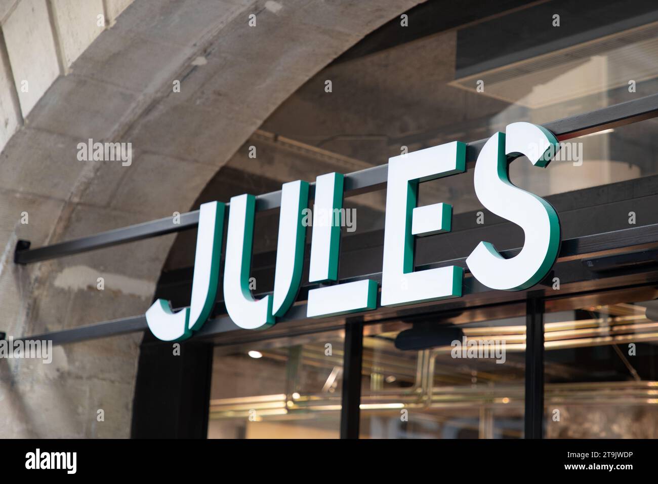 Bordeaux , France - 11 16 2023 : Jules storefront brand logo store ...