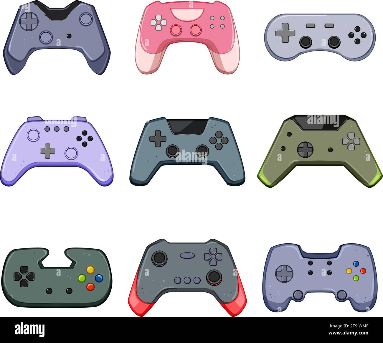 gamepad set cartoon vector illustration Stock Vector Image & Art - Alamy