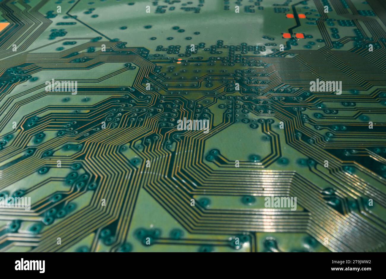 Circuit board. Technological electronic plate with roads and other ...