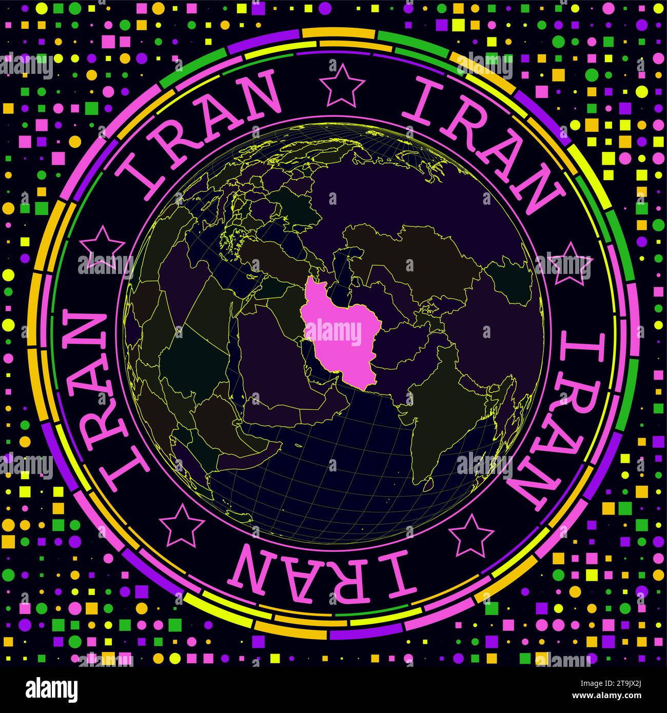 Map of iran satellite hi-res stock photography and images - Alamy