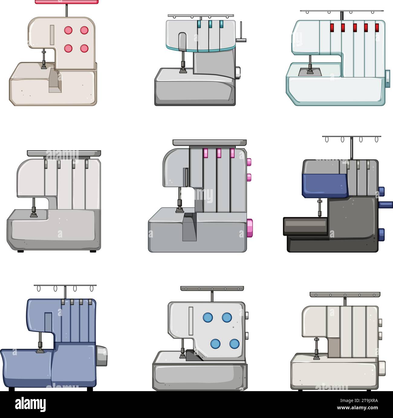 overlock set cartoon vector illustration Stock Vector Image & Art - Alamy