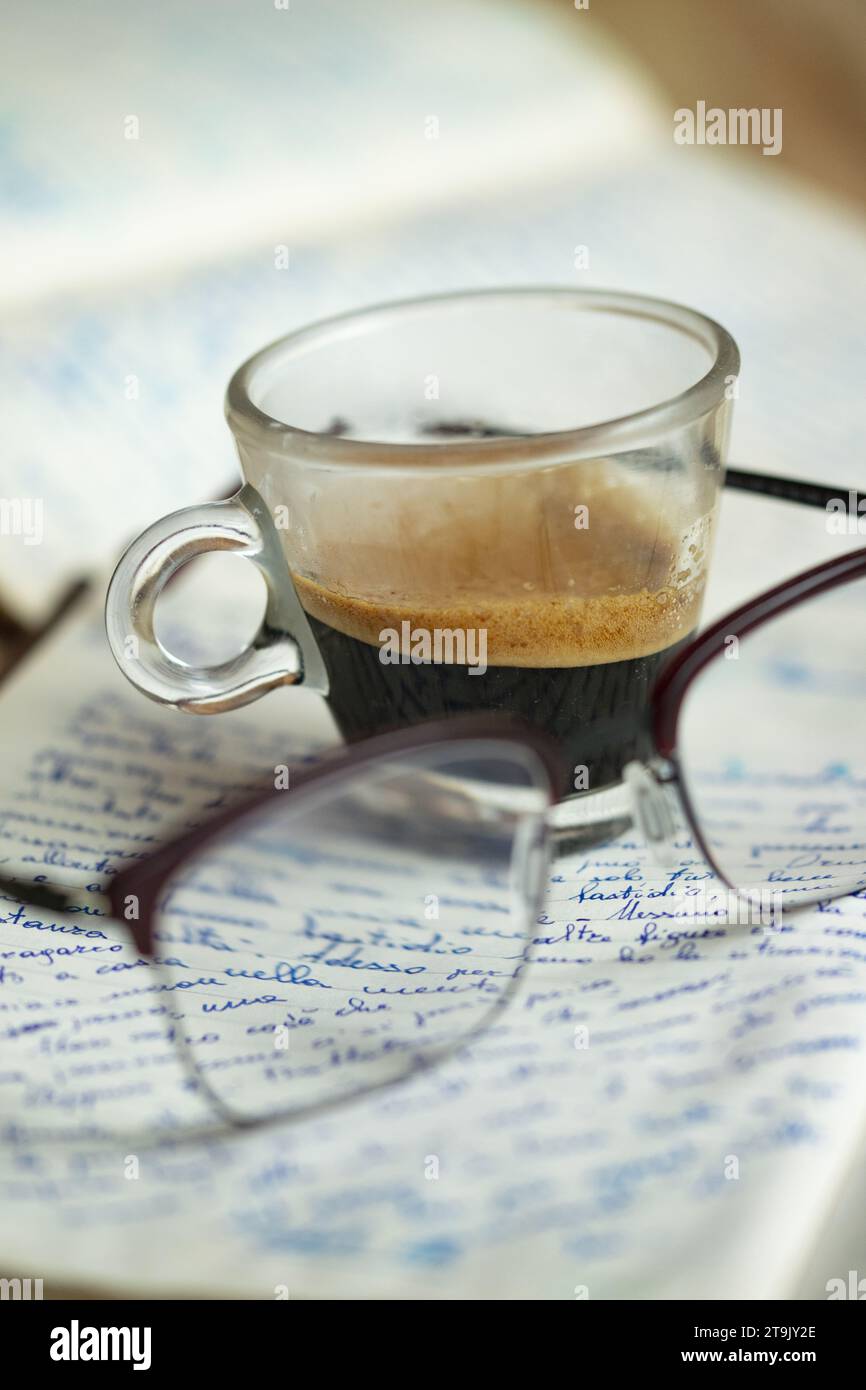 Handwritten manuscript coffee hi-res stock photography and images - Alamy